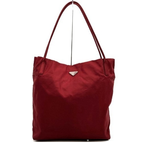 Prada | Bags | Prada Nylon Shoulder Red | Poshmark